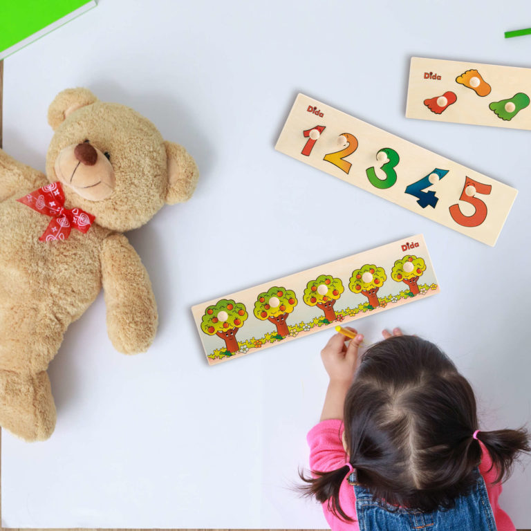Seriazione Numeri, puzzle didattico Montessori con i numeri - Dida